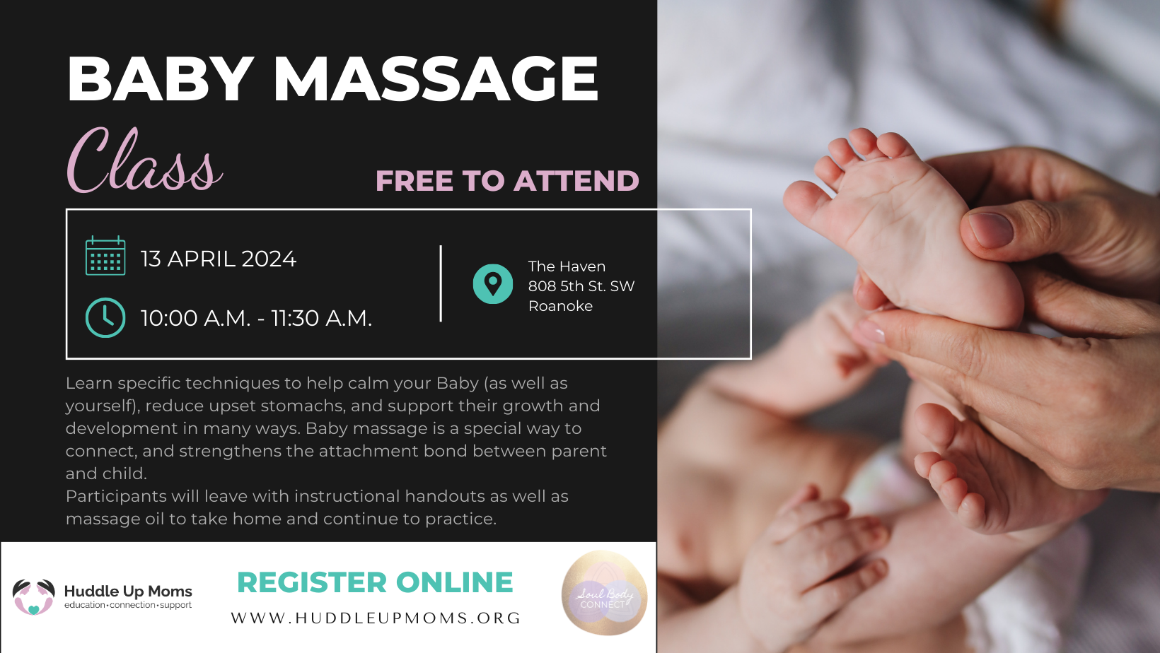 Baby Massage Class | Huddle Up Moms