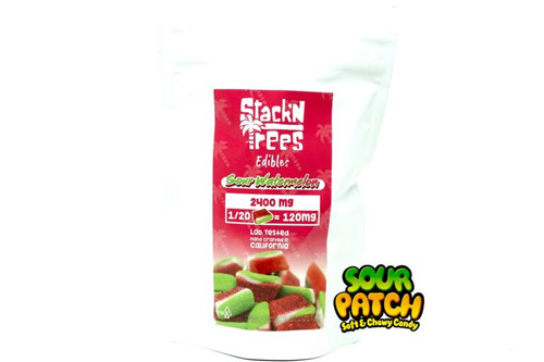 Stack’n Trees Sour Watermelon Gummy Edibles Medicated (*2400mg THC ...
