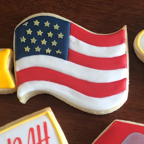 6 US Flag cookies | mamascookies