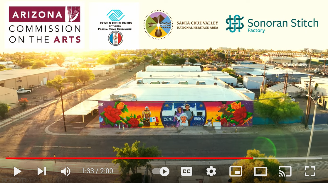 Timelapse Video Shows Creation of Yoeme Unidos Mural at Sonoran Stitch
