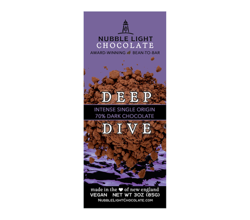 NUBBLE LIGHT CHOCOLATE: Deep Dive Chocolate Bar | New England Made Chocolate Bars
