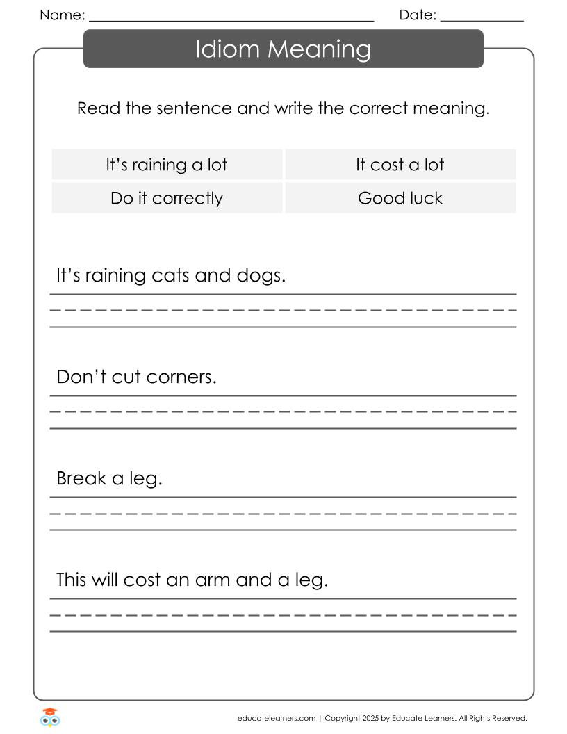 Idiom Meaning EL 419