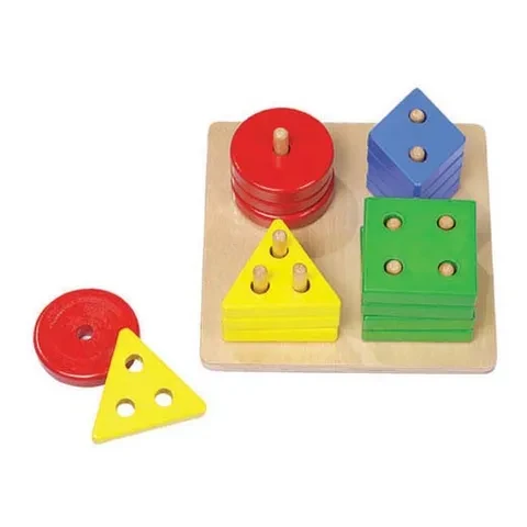 Wooden count and shape sorter | Simply Eco