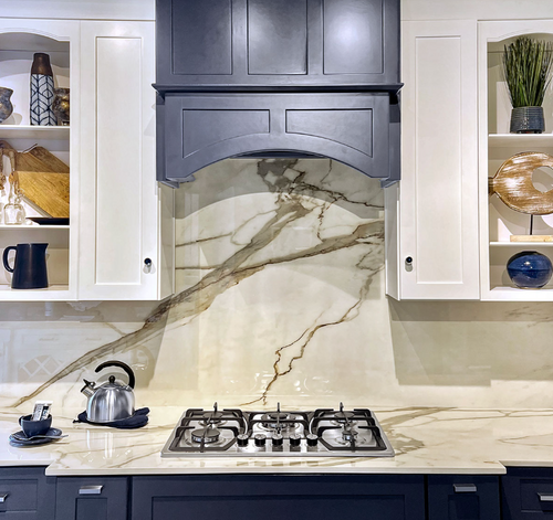 CALACATTA MARBELLA PORCELAIN COUNTERTOP | SB TILE AND STONE