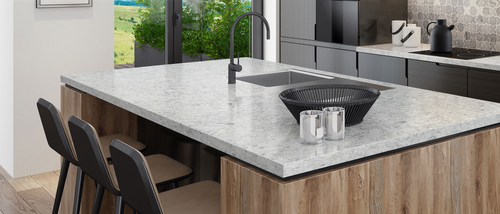 ROLLING FOG QUARTZ COUNTERTOP | SB TILE AND STONE