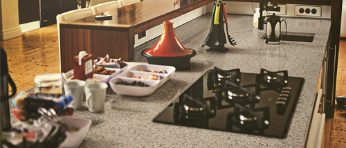 TOASTED ALMOND QUARTZ COUNTERTOP | SB TILE AND STONE