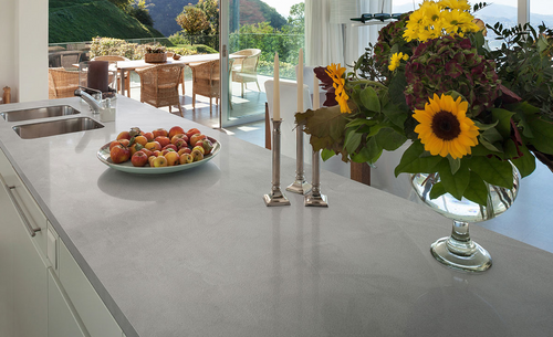 CEMENT ASH PORCELAIN COUNTERTOP | SB TILE AND STONE