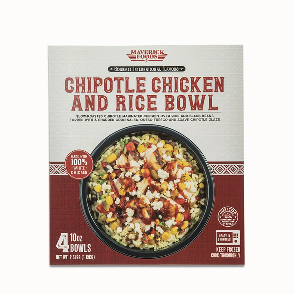 Air Fryer Maverick Foods Chipotle Chicken and Rice Bowl