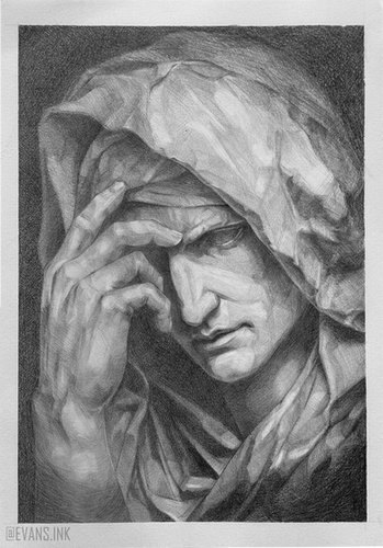 Before the Descent – Dante Alighieri Pencil Drawing | Yana Evans ...