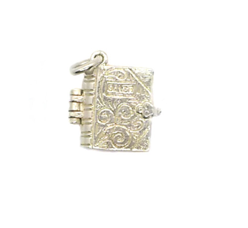 Rare Vintage Sterling Silver Book Charm, opens | Elizabeth Roy Charms
