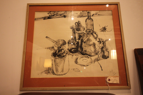 SOLD - Mid-Century Pen & Ink Still Life | Flea-for-All
