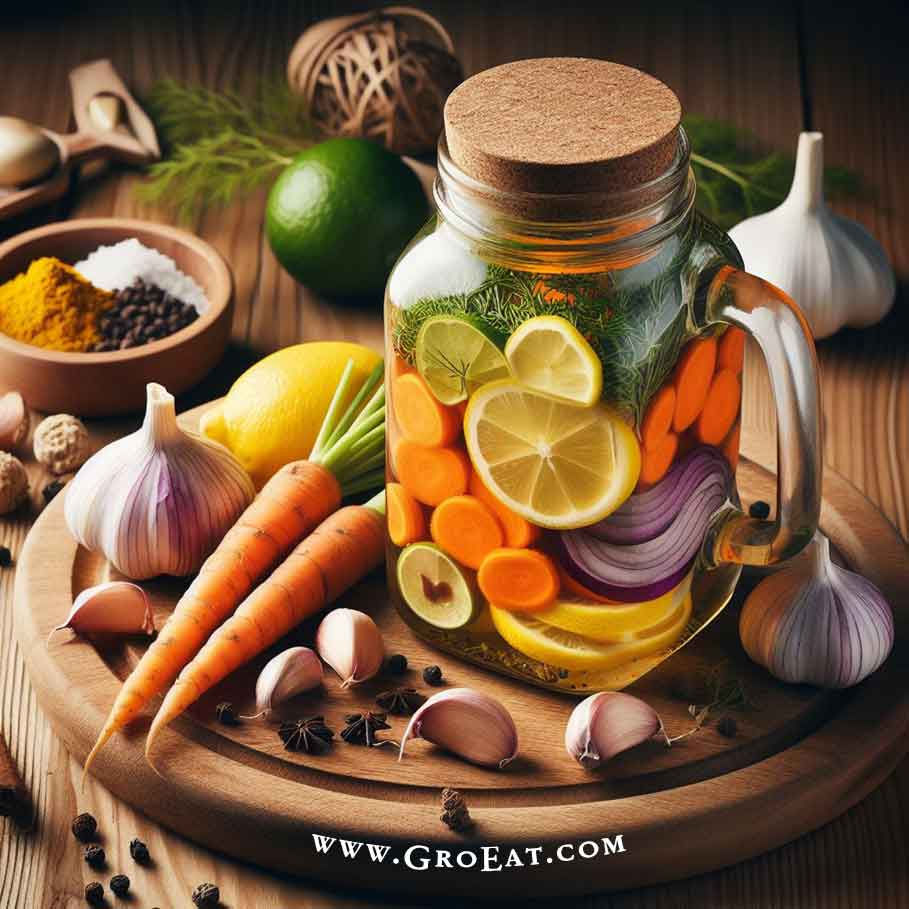 Homemade Fire Cider Tonic with Garlic, Onion, Ginger, Apple Cider ...