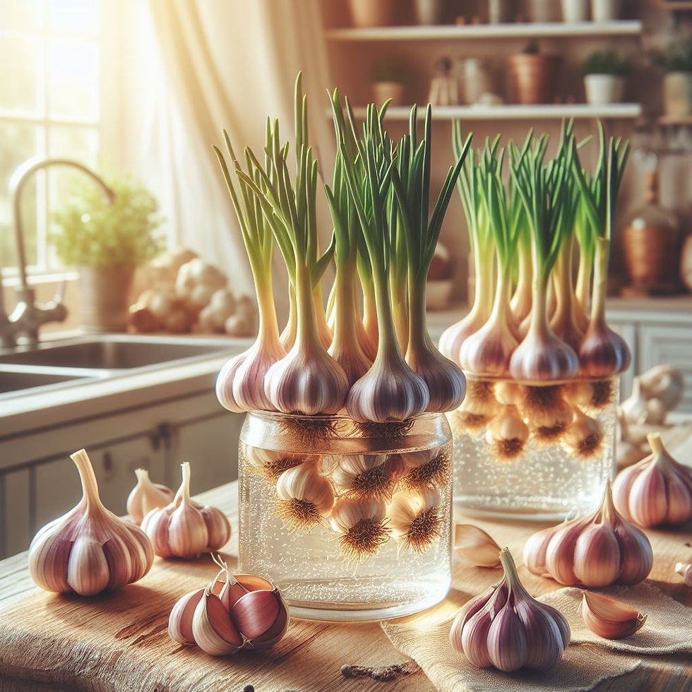 Growing Garlic in Water. Hydroponic Garlic