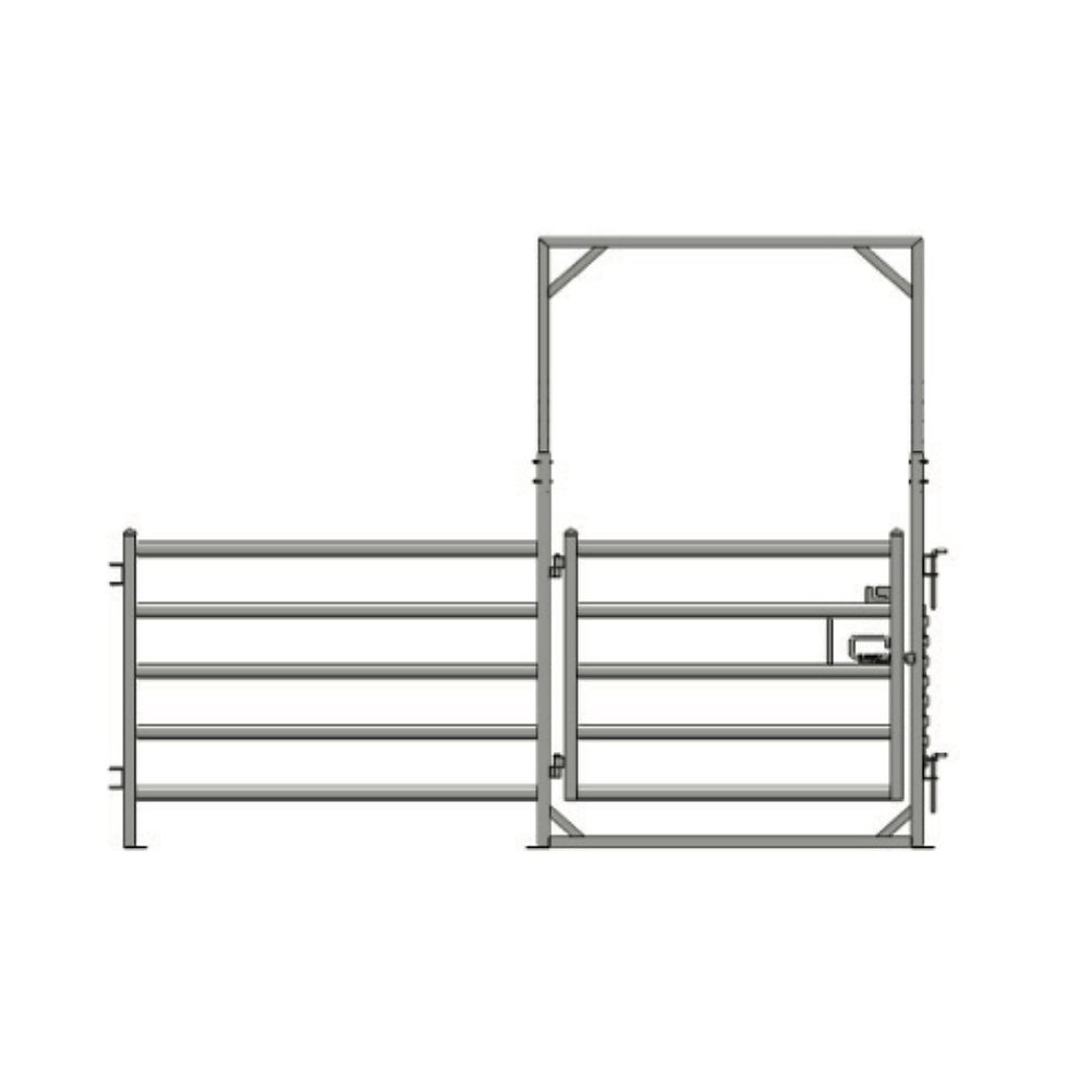 12' Combo Stand 5 Rail Gate & Panel | brazzen.com