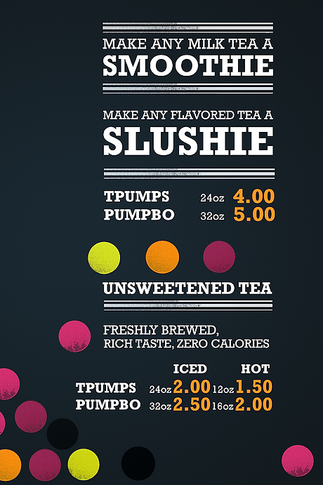 MENU | Tpumps