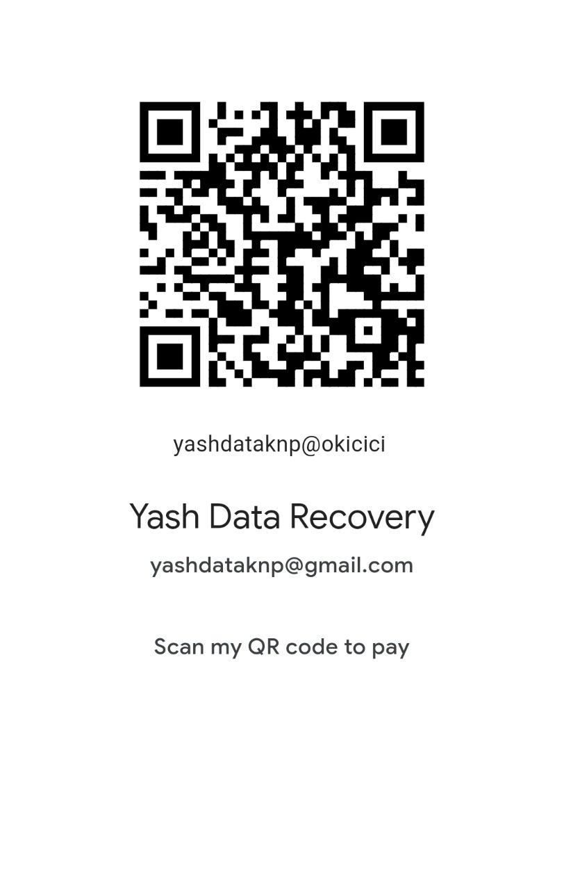 Online Payment Details - Bank Details | Yash Data Recovery Services