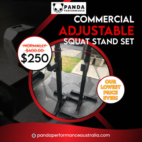 Commercial Adjustable Squat Stands | Panda Performance