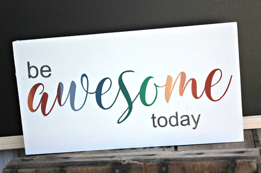 Rainbow Word Art: A tutorial for a FUN twist on a plain sign
