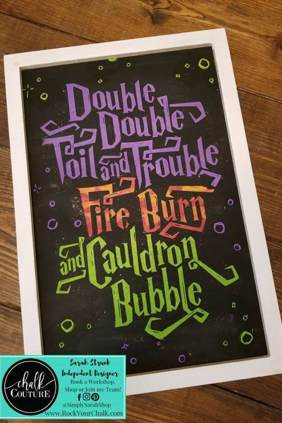 Double, Double, Toil and Trouble Sign Tutorial