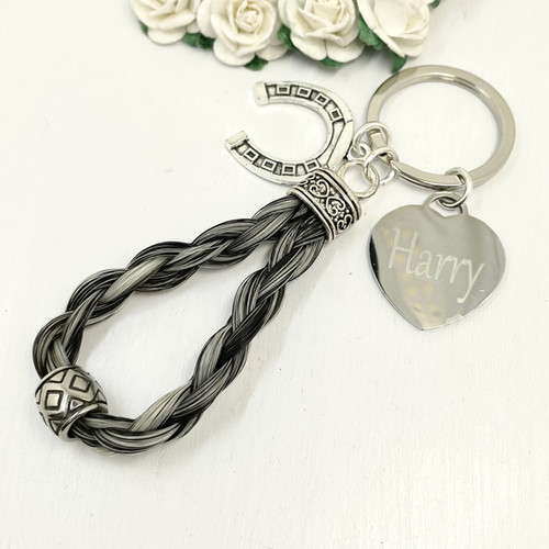 Braided Key-ring with Bead | foxy keepsakes