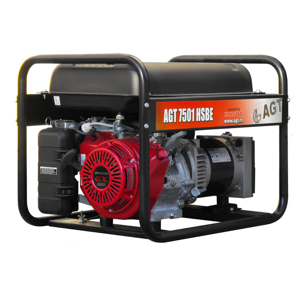 Generator de curent monofazat AGT 7501 HSBE R26 cu motor Honda, 6.4kVA ...