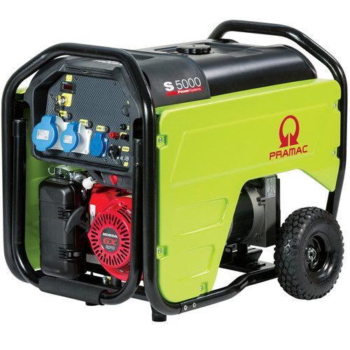Generator de curent monofazat 4.8 kW Pramac S5000+CONN+AVR benzina ...