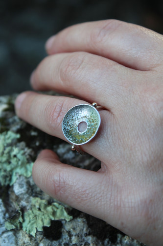 MEN AN TOL SILVER ENAMEL RING | silversapling
