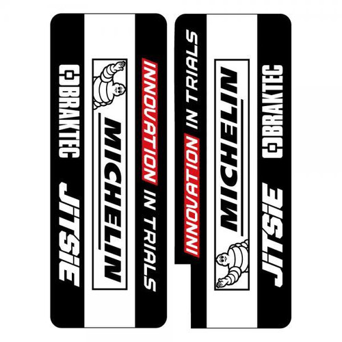 Fork Decals / stickers - White/black/red | H&D Racing