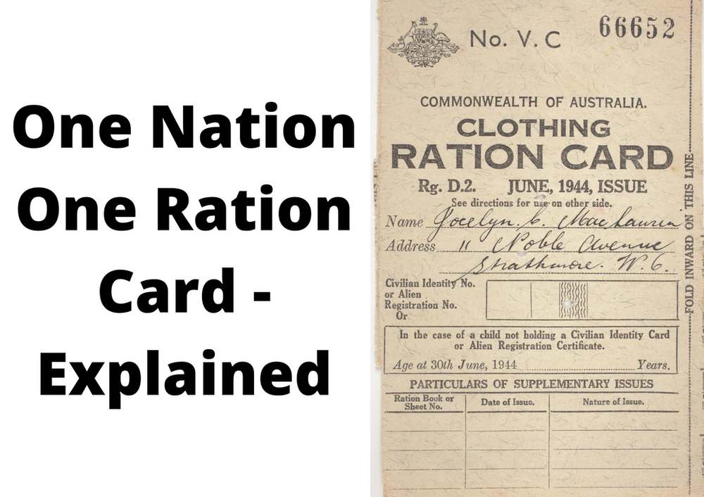 ONE NATION ONE RATION CARD- EXPLAINED