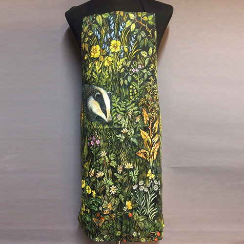 Badger Apron featuring Barbara Winrow original print | piggerypottery