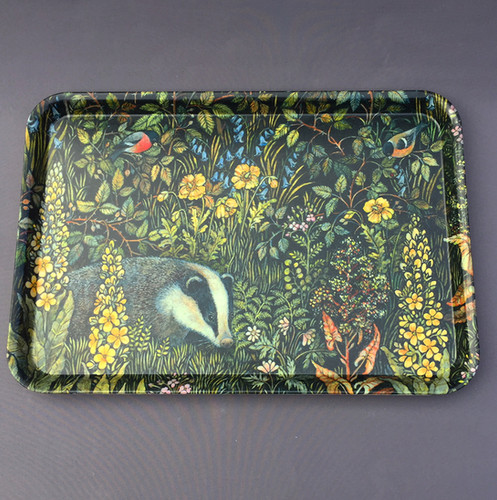 Badger Tray featuring Barbara Winrow original print | piggerypottery