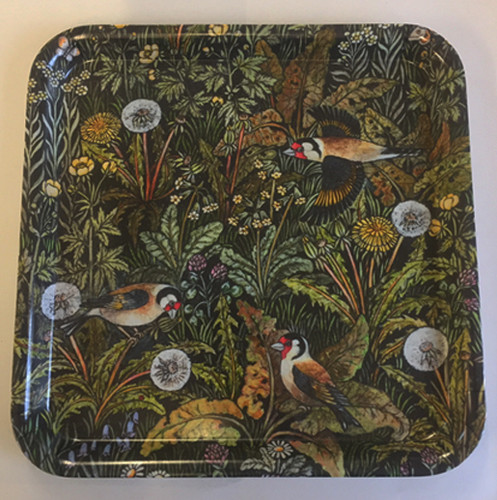 Goldfinchs Square Tray featuring Barbara Winrow original print ...