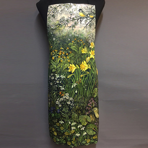 March Apron featuring Barbara Winrow original print | piggerypottery
