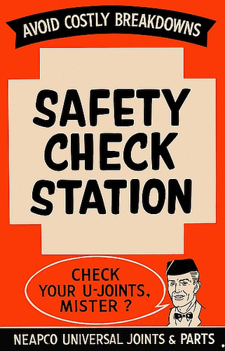 Safety Check Station metal sign | Echoes of the Past