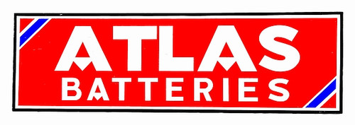 Atlas Batteries metal sign | Echoes of the Past