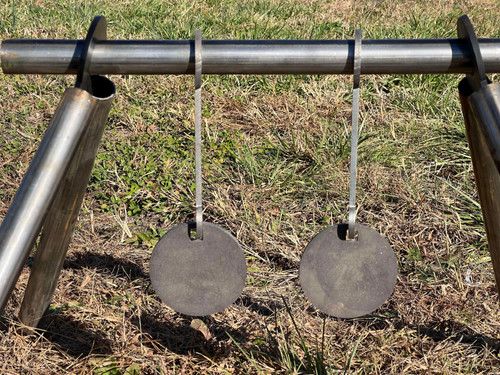 AR 550 3/8 4" Raw target set with hangers & pipe stands (FREE SHIPPING ...