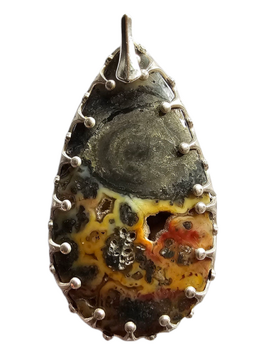 Wisiorek Srebro 925 I Agat | Pracownia Biżuterii i Sklep Pkusa