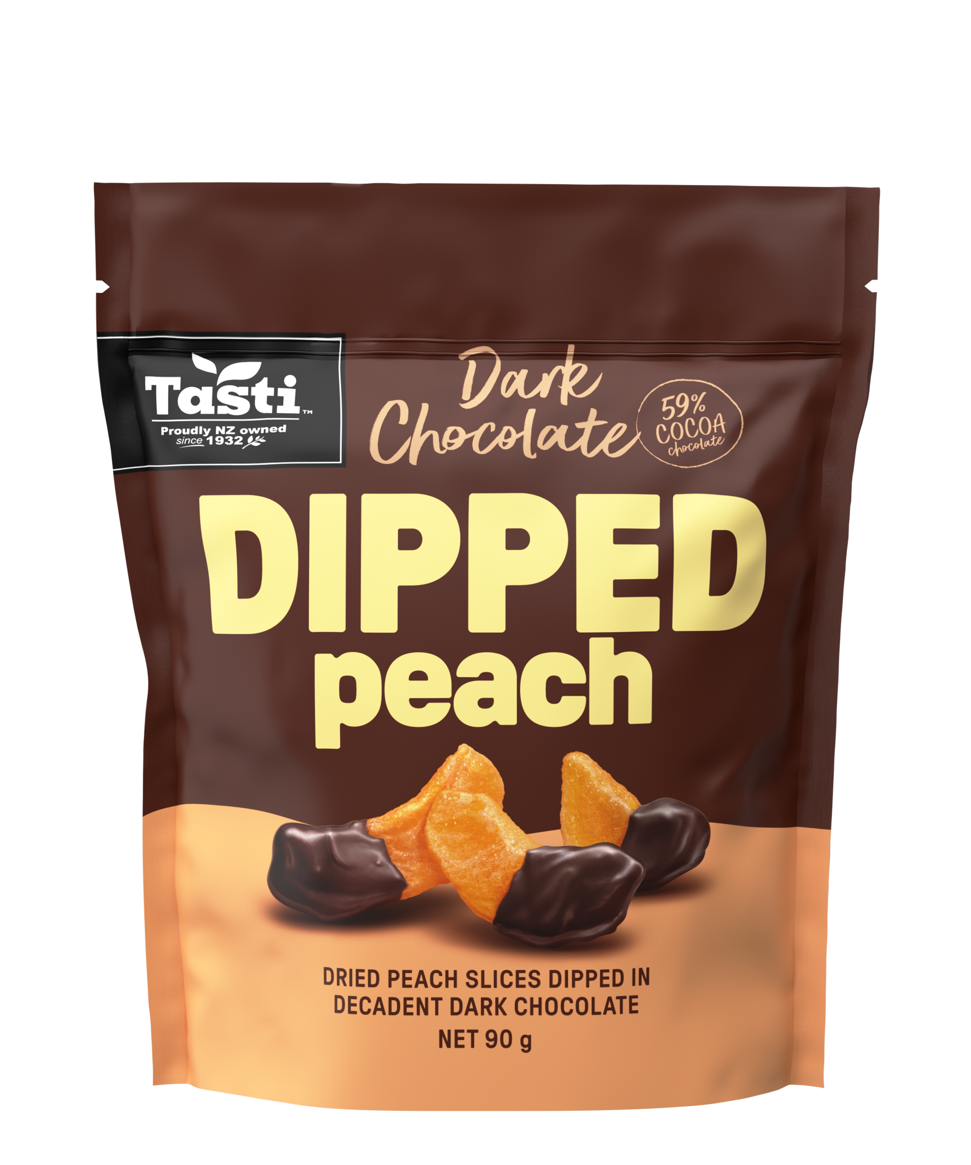 Dark Chocolate Dipped Peach | Tasti