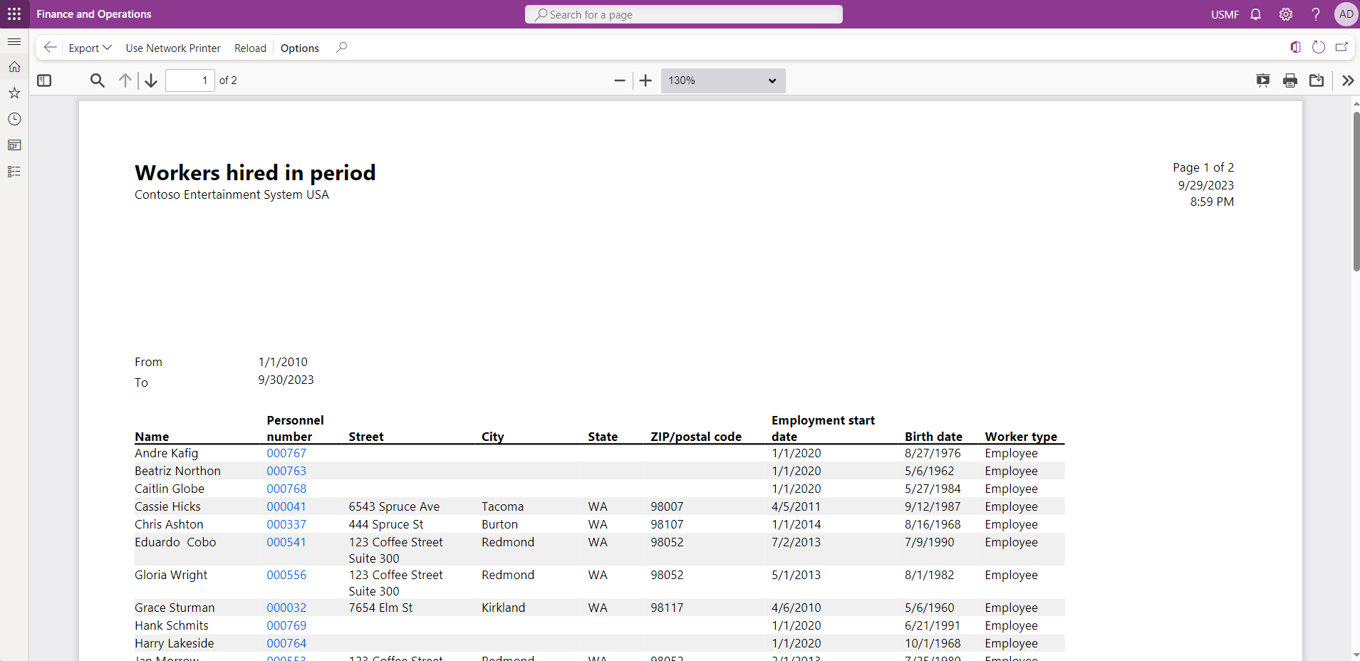Cool Excel reports @ D365 HR