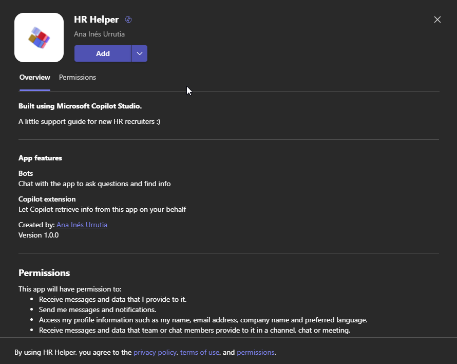 Agent for HR joiners using Copilot Studio