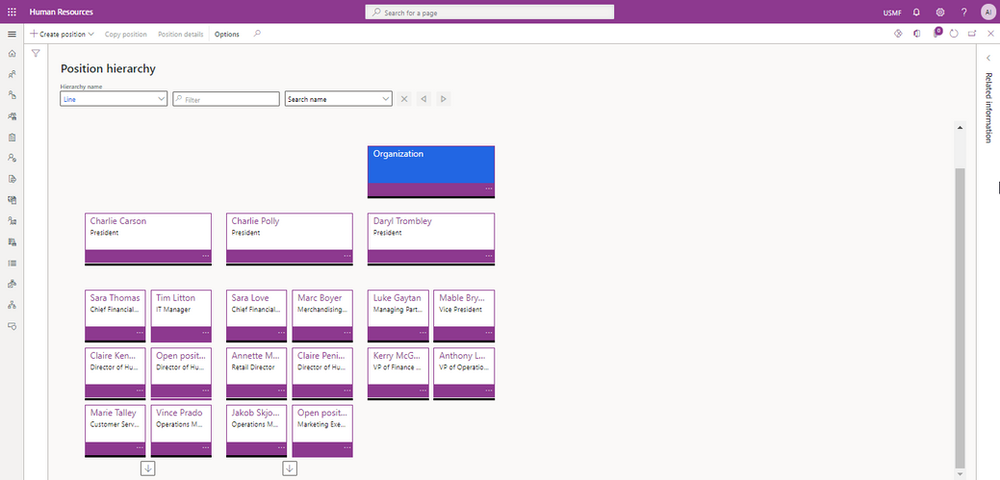 Hierarchies in D365 HR