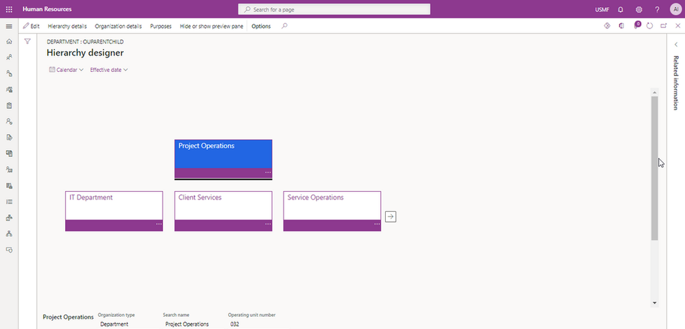 Hierarchies in D365 HR