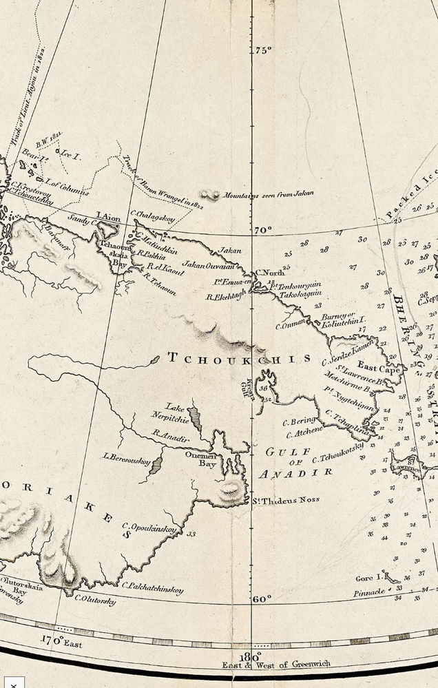 Maps of Wrangel Island, Russia
