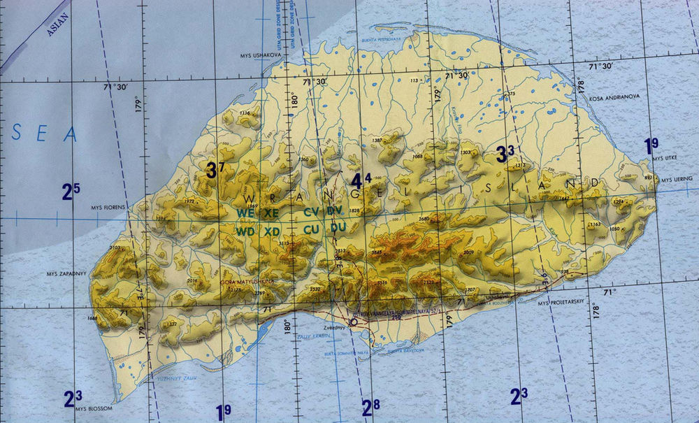Maps of Wrangel Island, Russia
