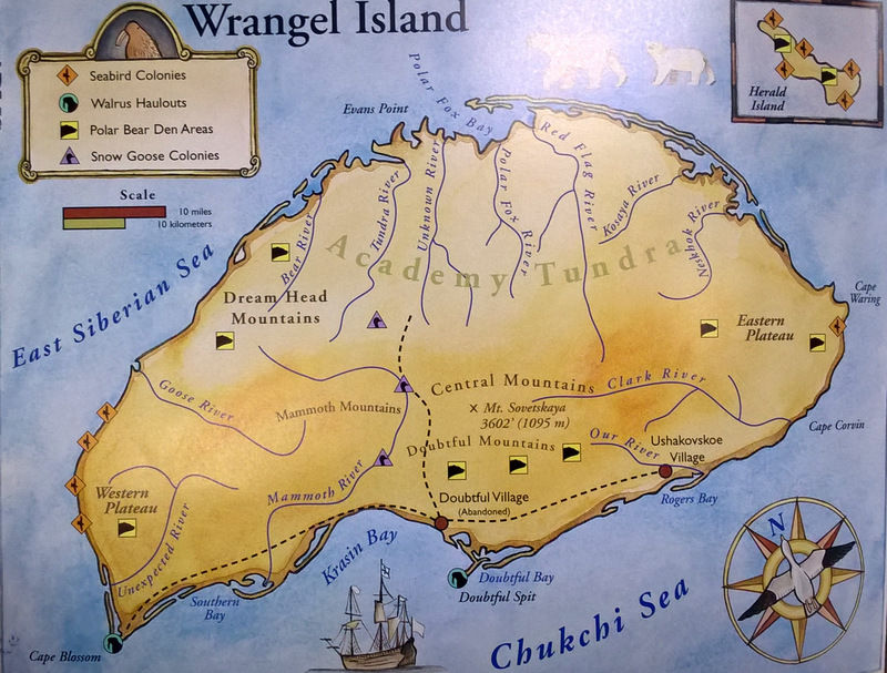 Maps of Wrangel Island, Russia