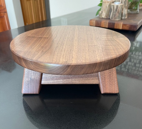 Solid Black Walnut wood, low riser, 12" D x 4" high, table piece ...