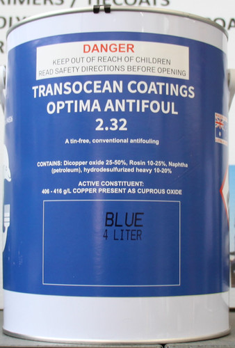 Transocean Optima BLUE ANTIFOUL 4LT | Paint Supplies