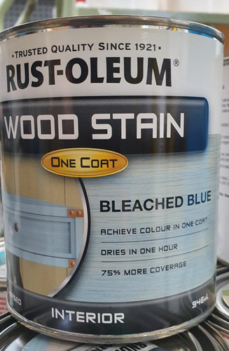 Rust-Oleum Wood Stain 1Lt Bleached Blue | Paint Supplies