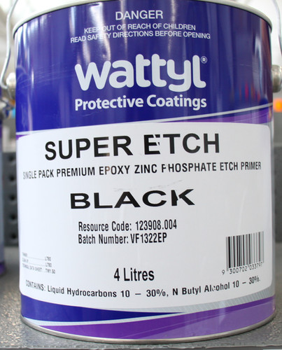 Wattyl Black Super Etch 4Lt | Paint Supplies