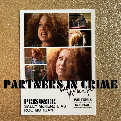 Roo Morgan signed fan card\ | Partners in Crime